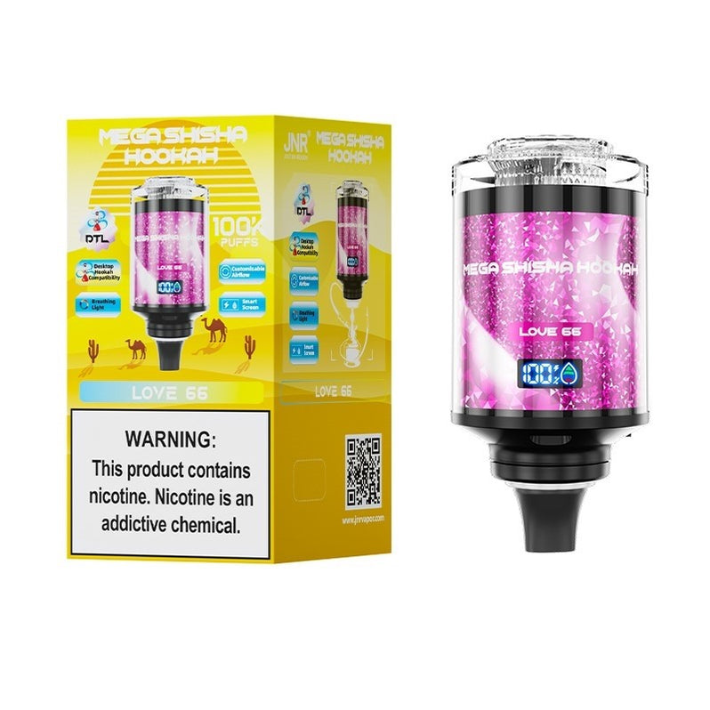 JNR Mega Shisha Hookah 100K Disposable Vape (60ml, 2%) at Mistvapor ...